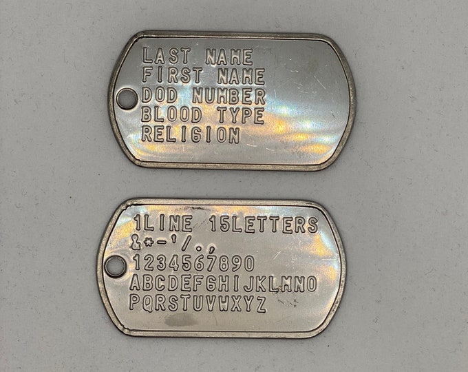Military Style Dog Tags Custom Made to Order - Etsy