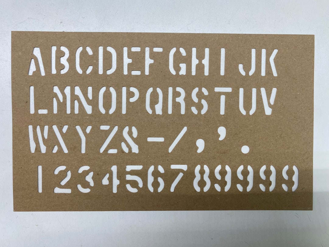Stencil / 1 Inch Letters / per Line 12 Letters Include Space - Etsy