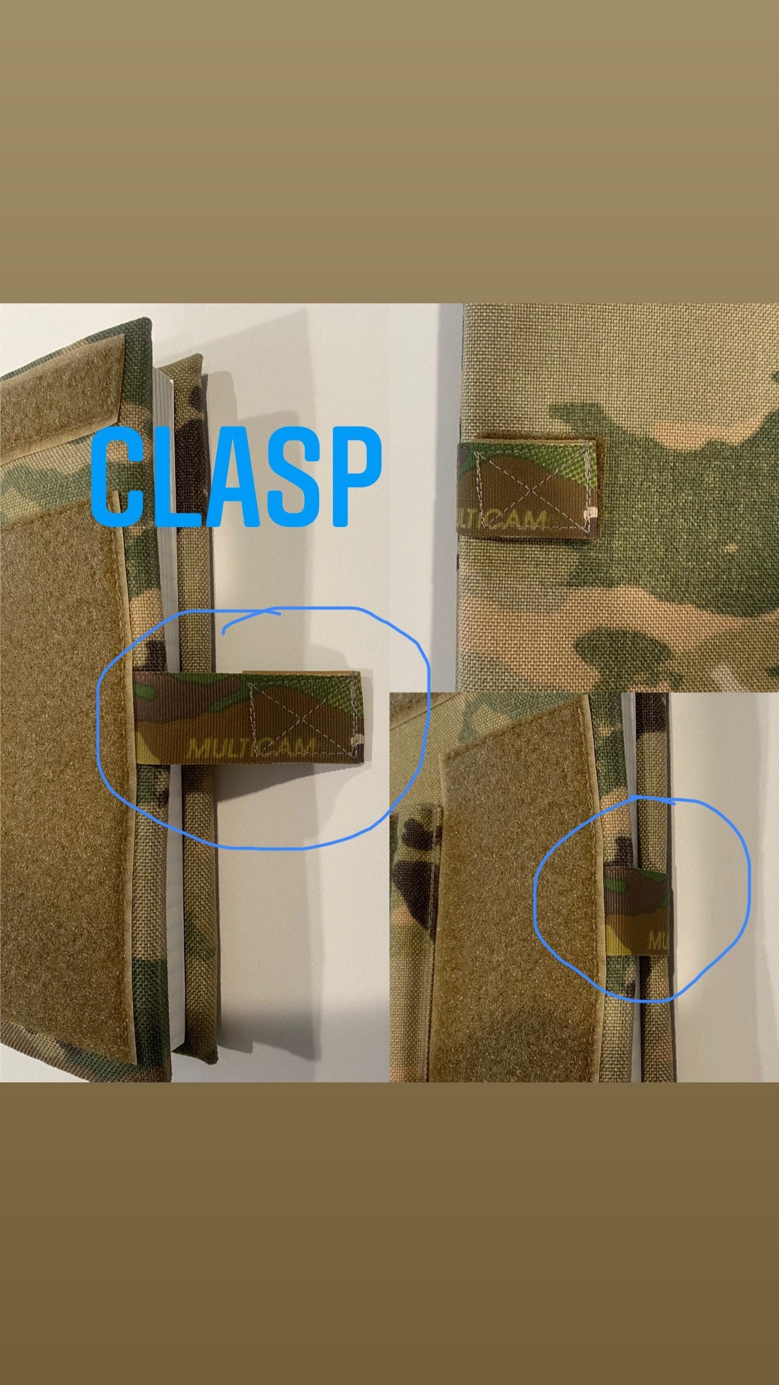 Handmade Military Book Cover: Waterproof Nylon, Fits 5.5x8" Green ...