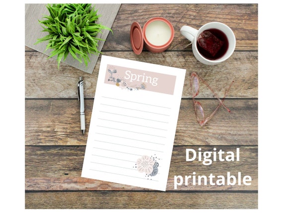 Printable Notes Page Digital Download. - Etsy