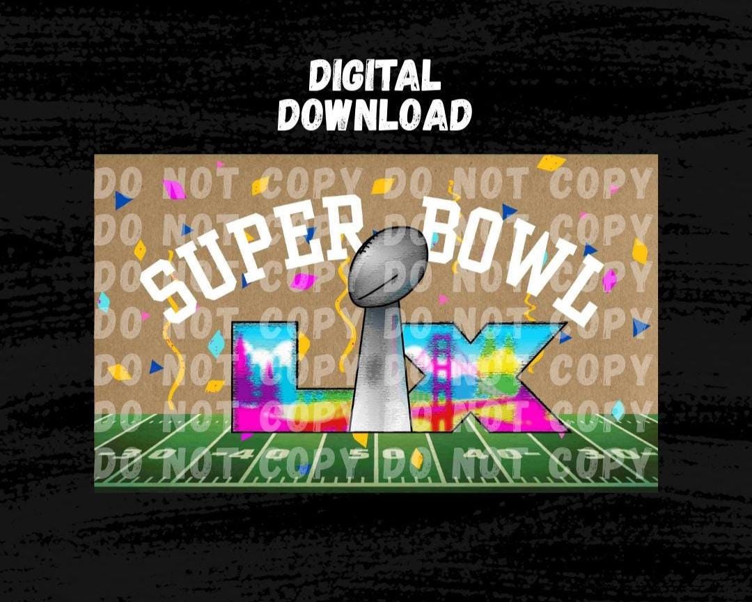Super Bowl Banner Template | Hand Painted Editable Design (digital ...