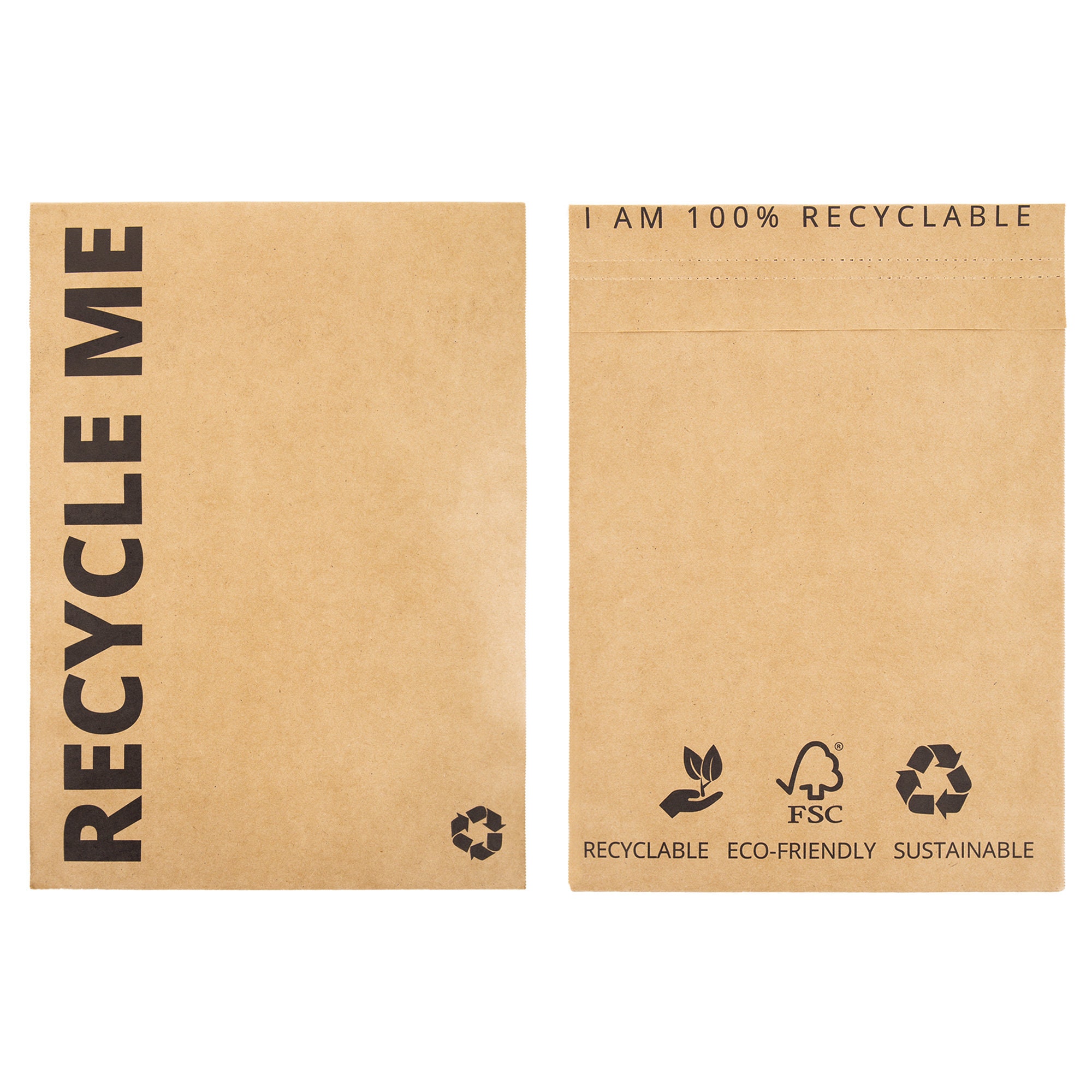 Paper Mail Bags Parcel Postage Recyclable Mailing Bag 6cm Bottom Gusset ...