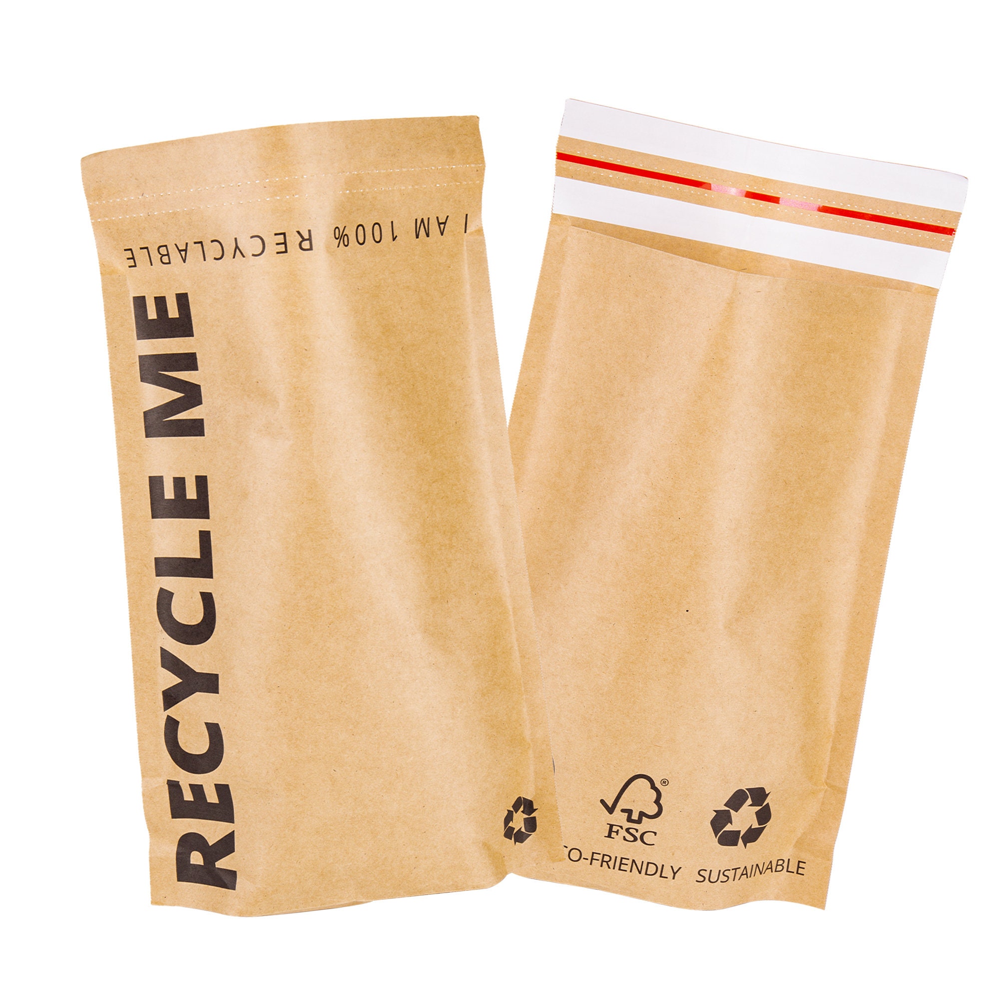 Paper Mail Bags Parcel Postage Recyclable Mailing Bag 6cm Bottom Gusset ...