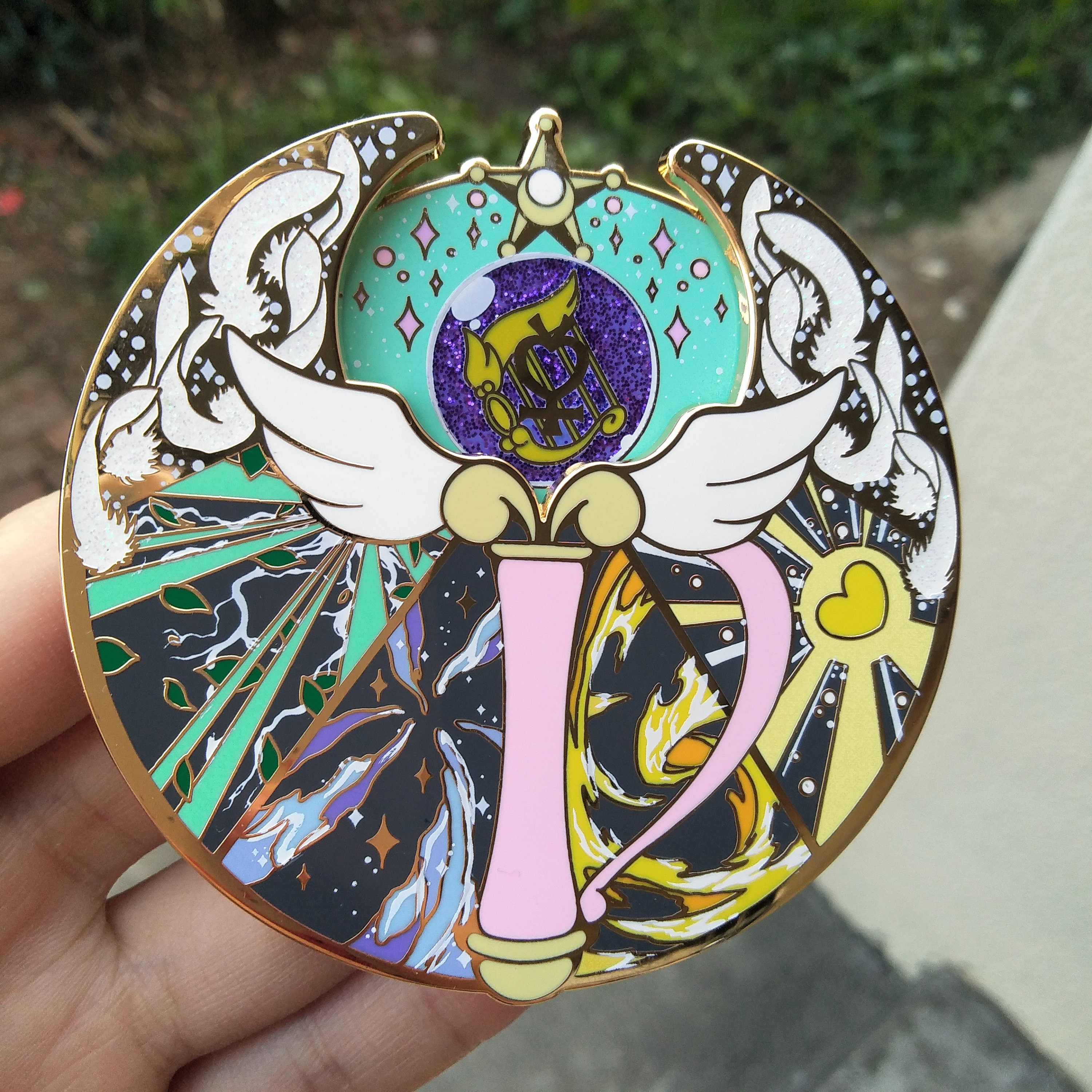 Crystal Change Rod 3 Hard Enamel Spinner Pin - Etsy