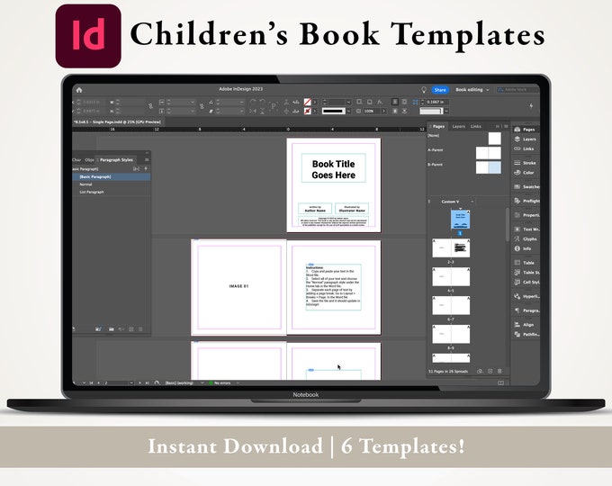 8.5 X 8.5 KDP Interior Children's Book, KDP Template Indesign, KDP ...