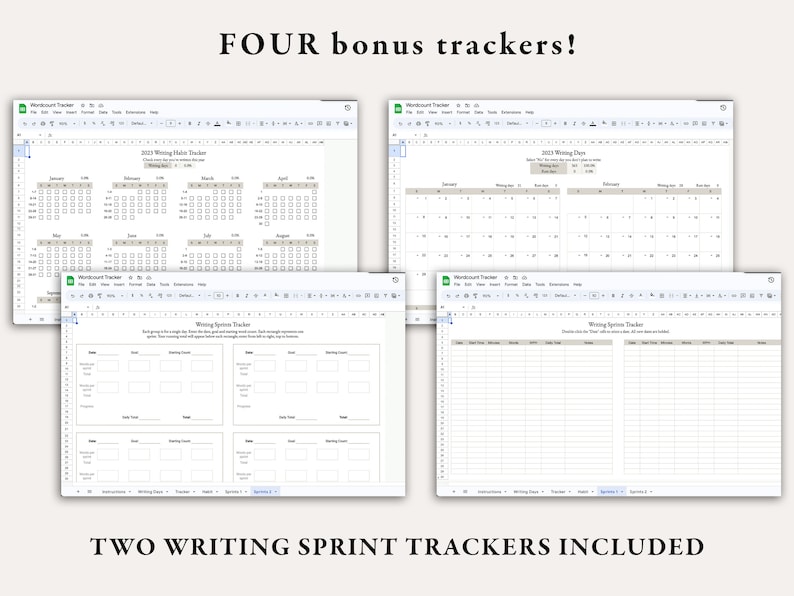 ULTIMATE Word Count Tracker | 2024 Spreadsheet for Writers | Nanowrimo ...