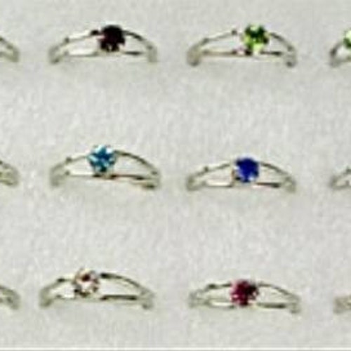 Birthstone Ring Adjustable Ring Girls Ring Kids Jewelry - Etsy