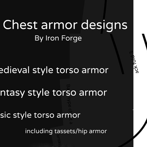Chest Plate Armor Patterns includes Three Armor Designs - Etsy