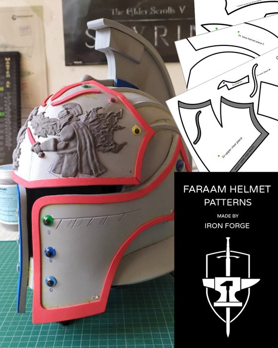 Faraam Knight Helmet patterns by Iron Forge | Etsy