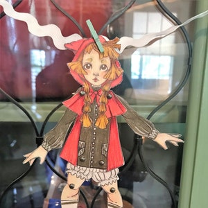 Little Red Riding Hood Paper Doll Movable Doll DIY Project - Etsy