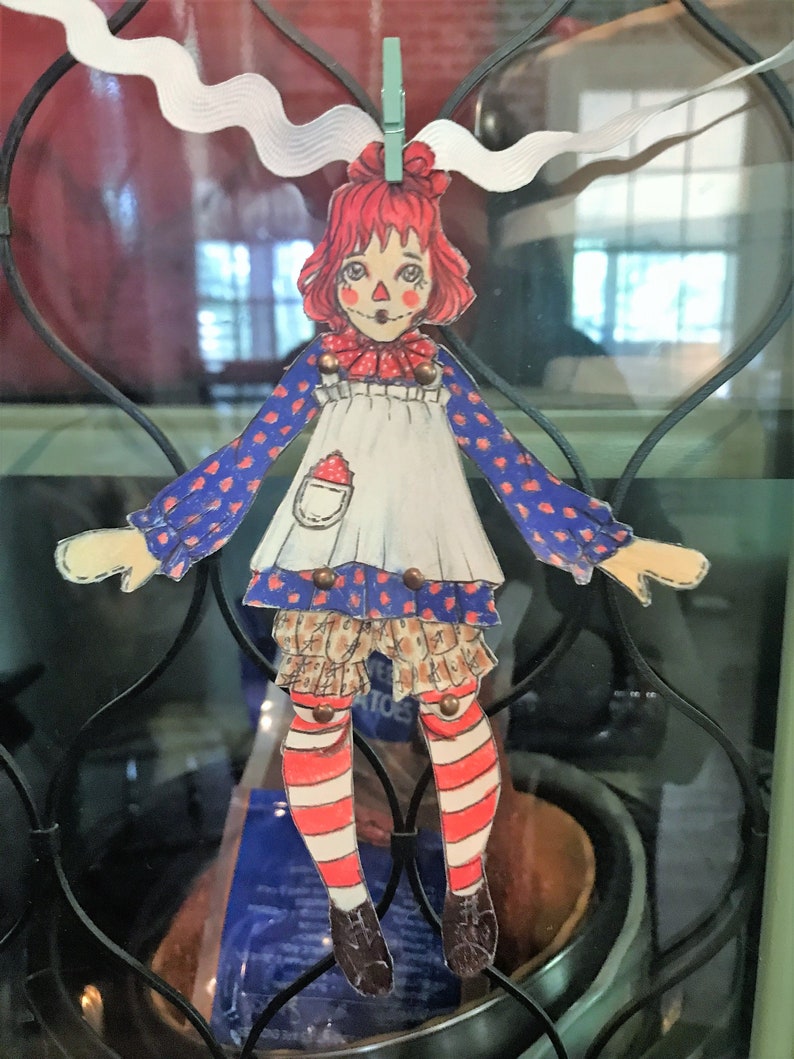 Raggedy Anne Paper Doll Craft DIY Project Kit Dolls - Etsy