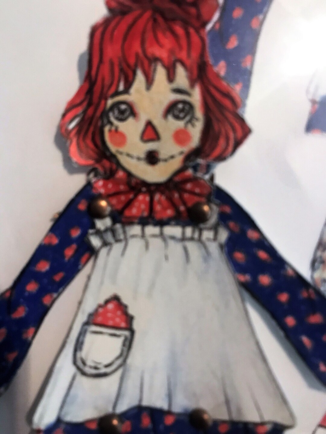 Raggedy Anne Paper Doll Craft DIY Project Kit Dolls - Etsy