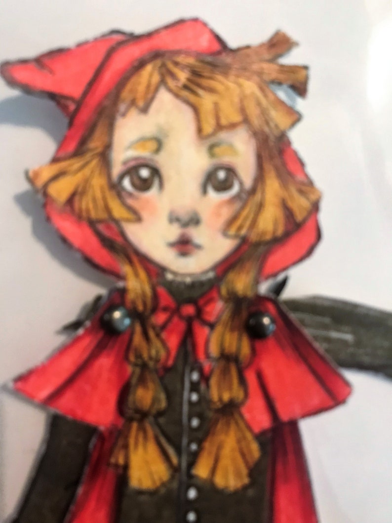 Little Red Riding Hood Paper Doll Movable Doll DIY Project - Etsy