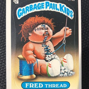 Lot of 9 Vintage Garbage Pail Kids Original 1986 Sticker Trading Cards ...