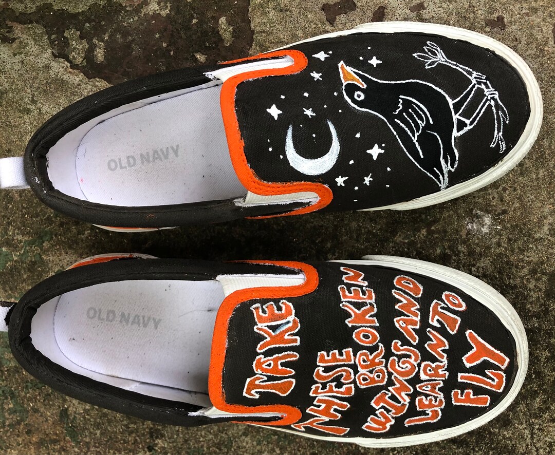 Beatles Inspired Custom Hand Painted Slip on Shoes - Etsy