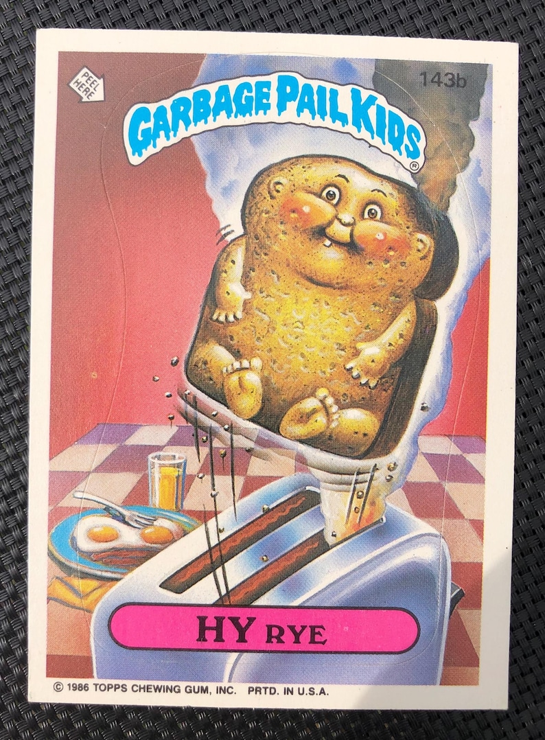 Lot of 9 Vintage Garbage Pail Kids Original 1986 Sticker Trading Cards ...