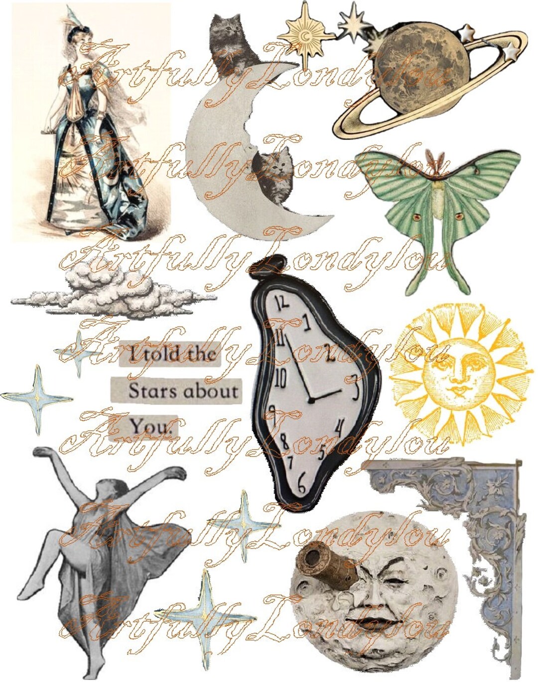 I Told the Stars About You Stars and Space Inspired Digital Collage ...