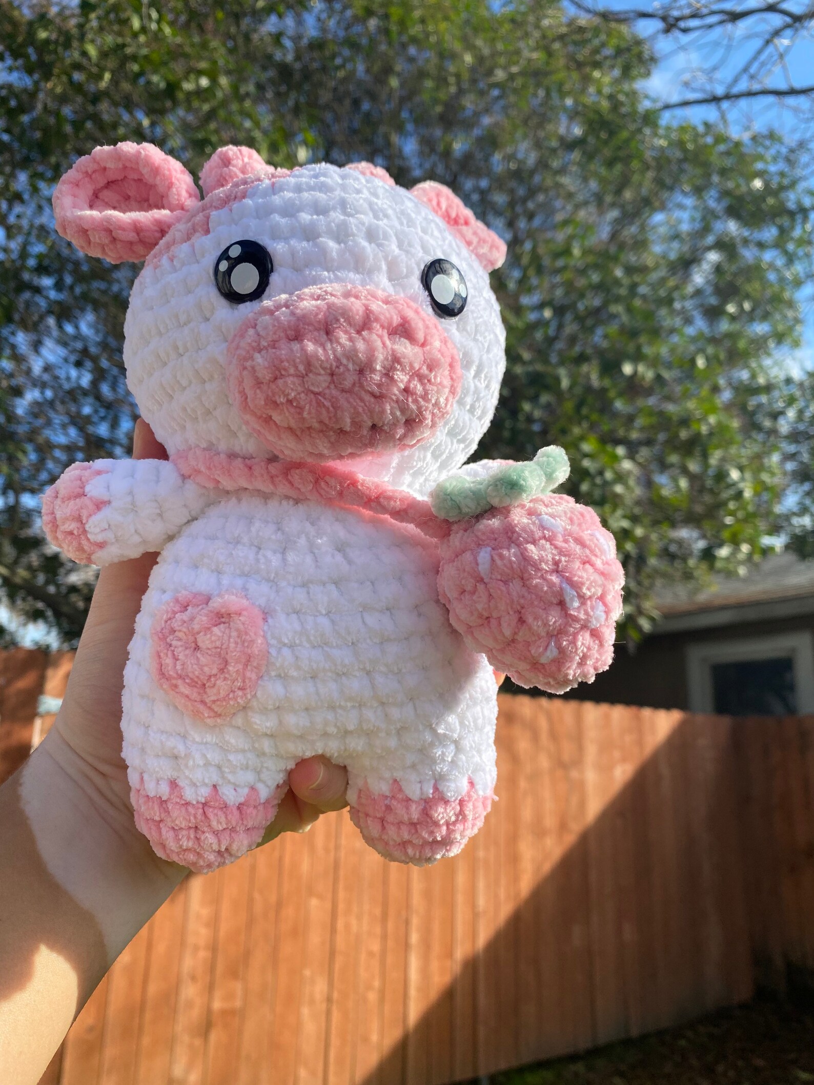 Made to Orderstrawberry Cow Plushie Handmade Cow - Etsy