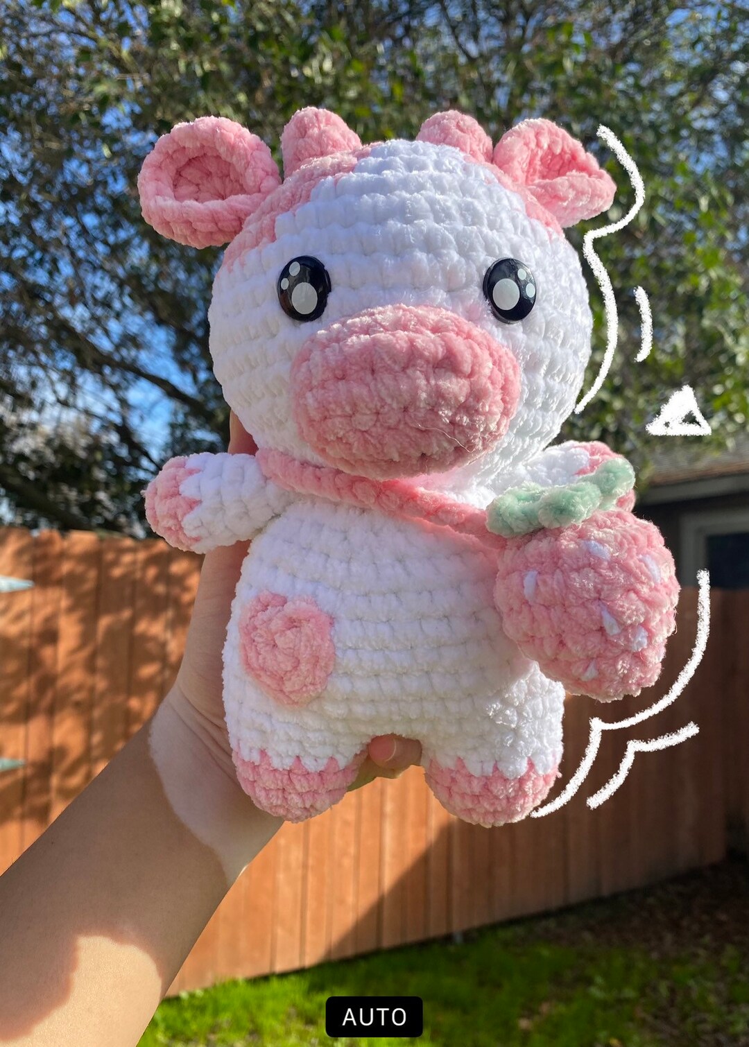 Made to Orderstrawberry Cow Plushie Handmade Cow - Etsy