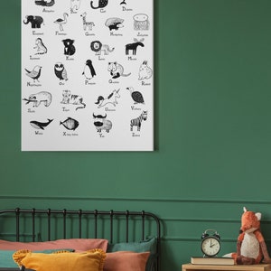 Minimalist Animal Alphabet-mordern Nursery Alphabet Poster,alphabet ...