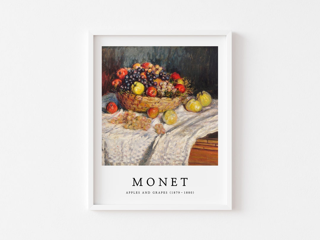 Monet Exhibition Print, Claude Monet Apples and Grapes, Floral Still ...