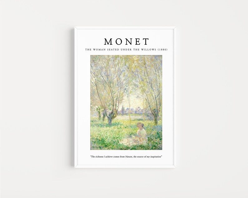 Printable Digital Download, Monet Exhibition Poster, Claude Monet,woman ...
