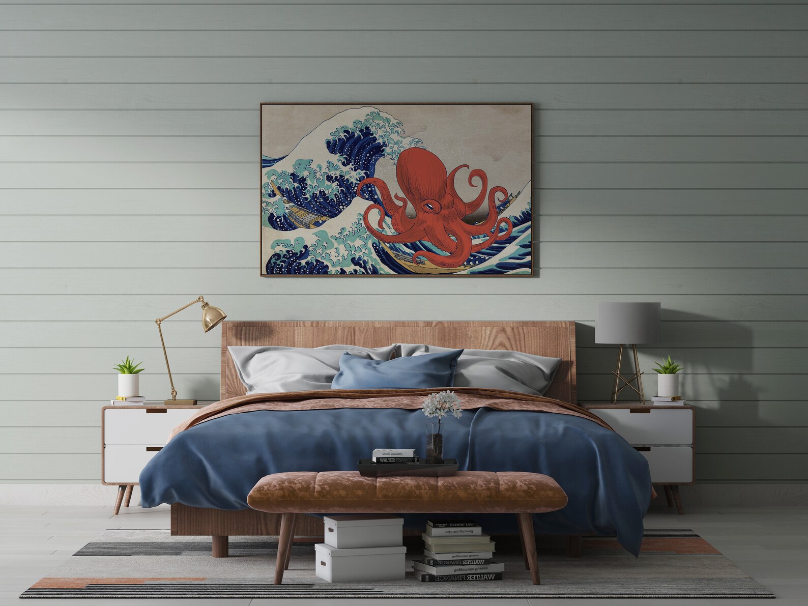 Japanese Kraken Octopus Art Kraken Sea Monster Vintage - Etsy