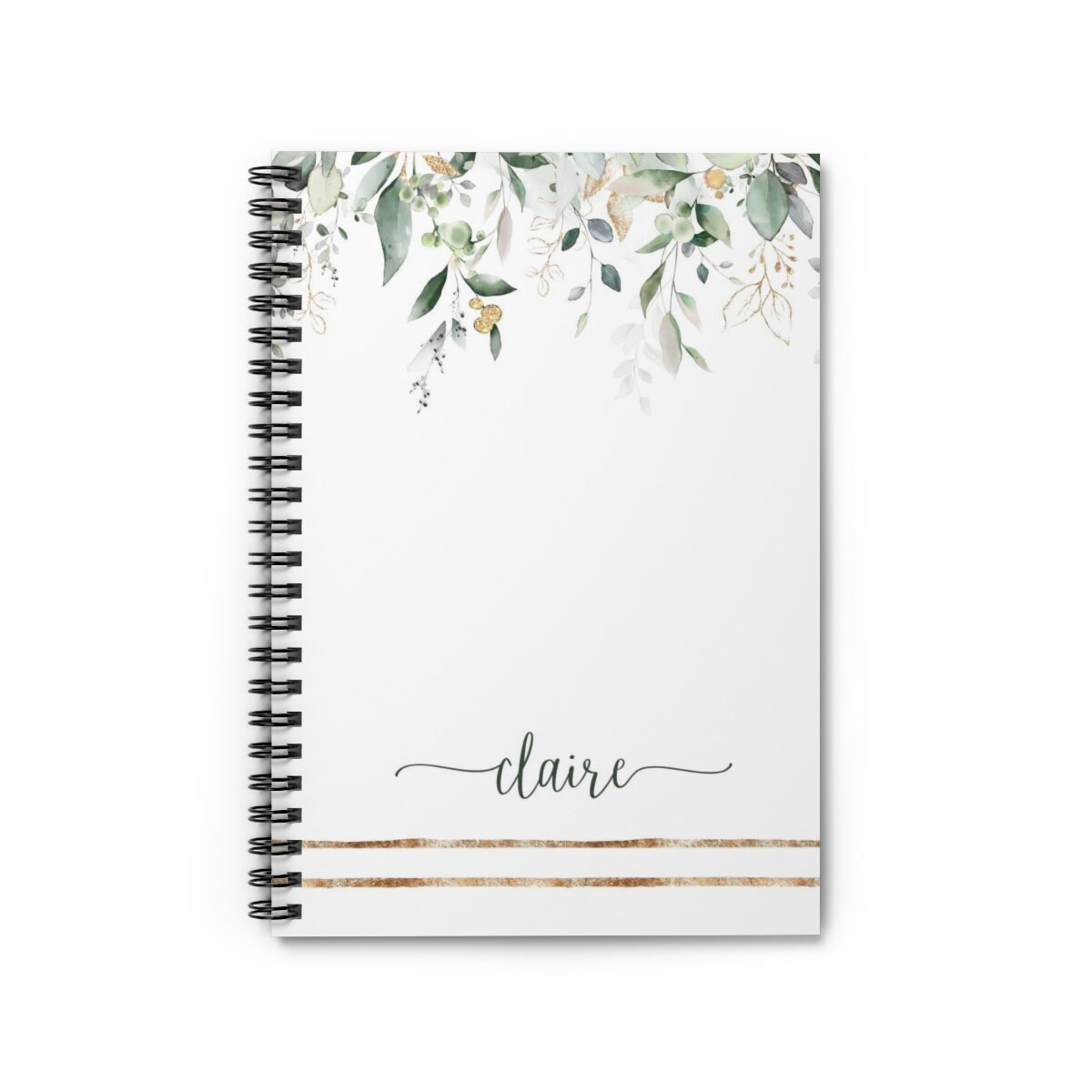Personalized Spiral Notebook With Pocket - Etsy
