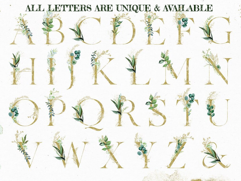 Letter A B C D E F G H I J K L M N O P Q R S T U V W X Y Z - Etsy