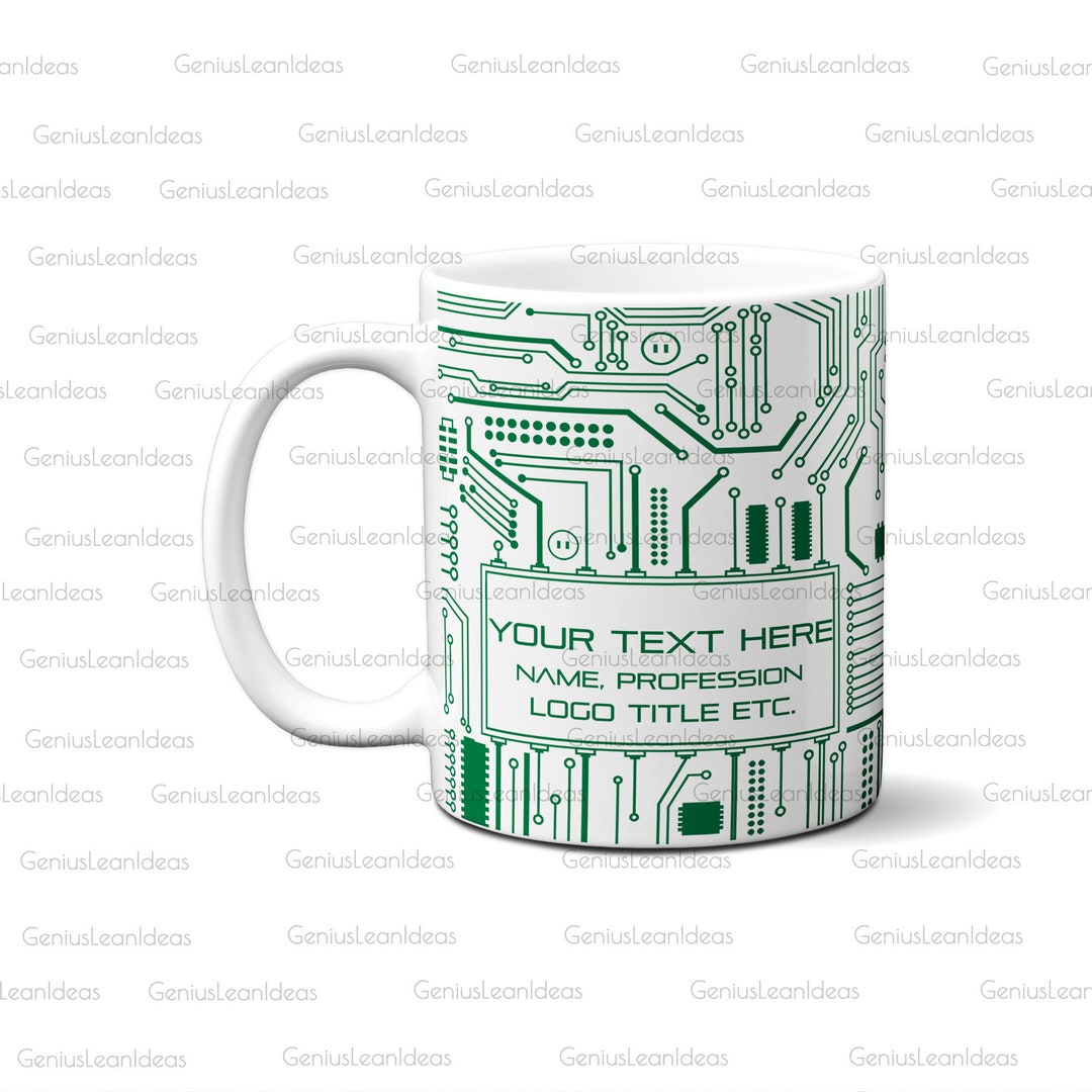 Circuit & Chip Electronics Electrical Personalized Mug, Engineering Cup ...