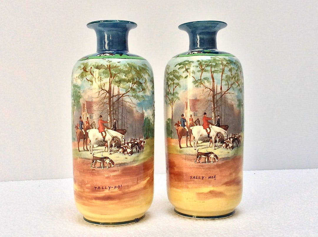 Rare Vintage Wardle England Ceramic Vases Pair Frederick Hurten Rhead ...