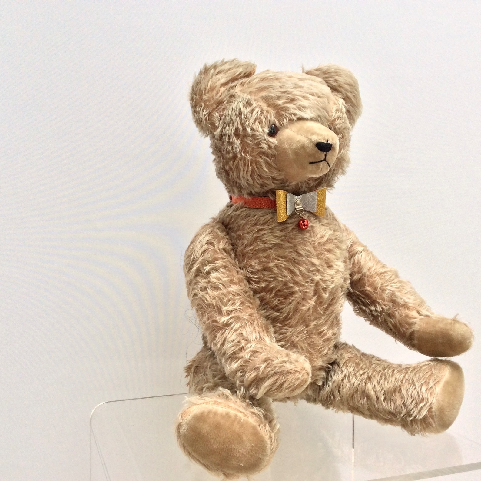 Large Antique Teddy Bear Old French Sawdust Stuffed Jointed Mohair ...