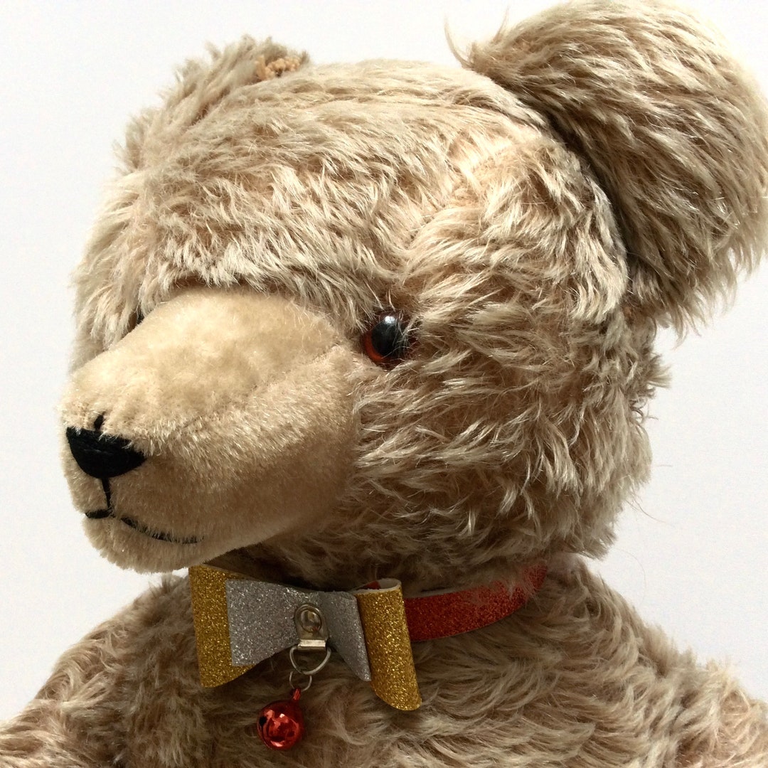 Large Antique Teddy Bear Old French Sawdust Stuffed Jointed Mohair ...