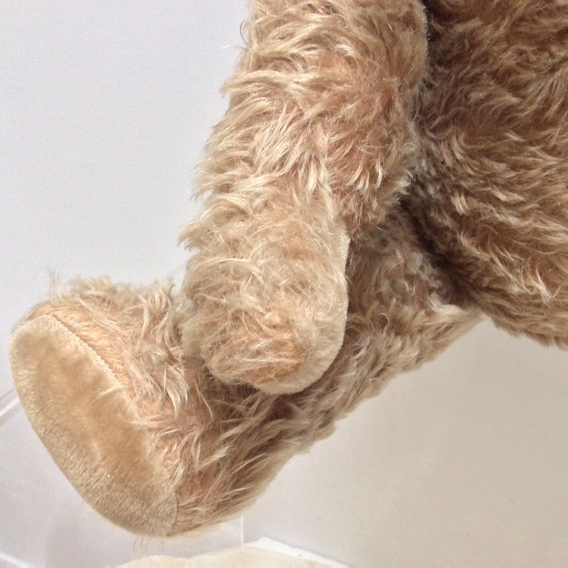 Large Antique Teddy Bear Old French Sawdust Stuffed Jointed Mohair ...