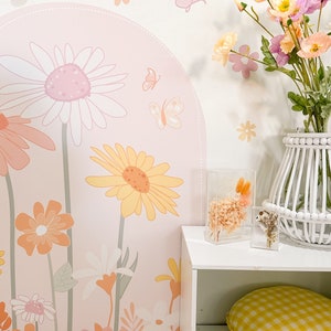 Floral Arch Wall Decals, Floral Wall Decals, Arch Flower Decals Floral ...