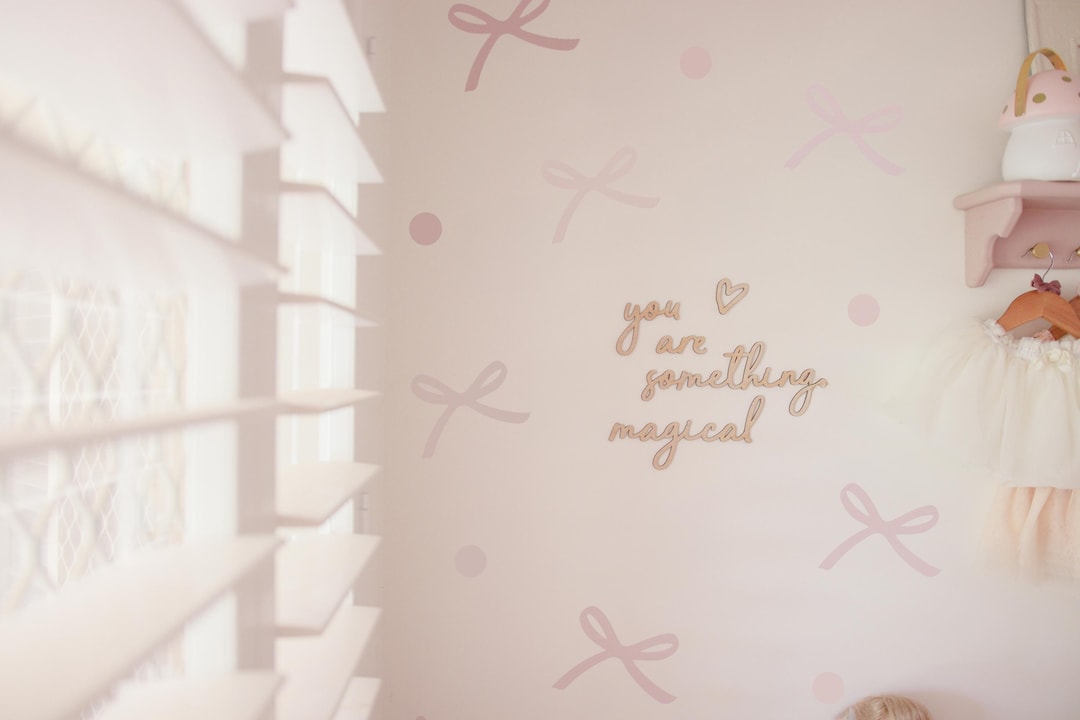 Bow Wall Decals - 20cm Vintage Wall Sticker, Bow Decor, Vintage Nursery ...
