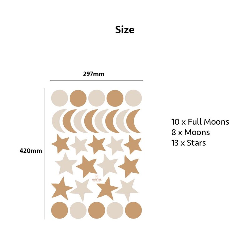 Stars and Moons Wall Decals, Star Wall Stickers, Moon Wall Sticker ...