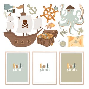 Pirate Wall Decals, Little Boys Wall Stickers, Boys Room Decor ...