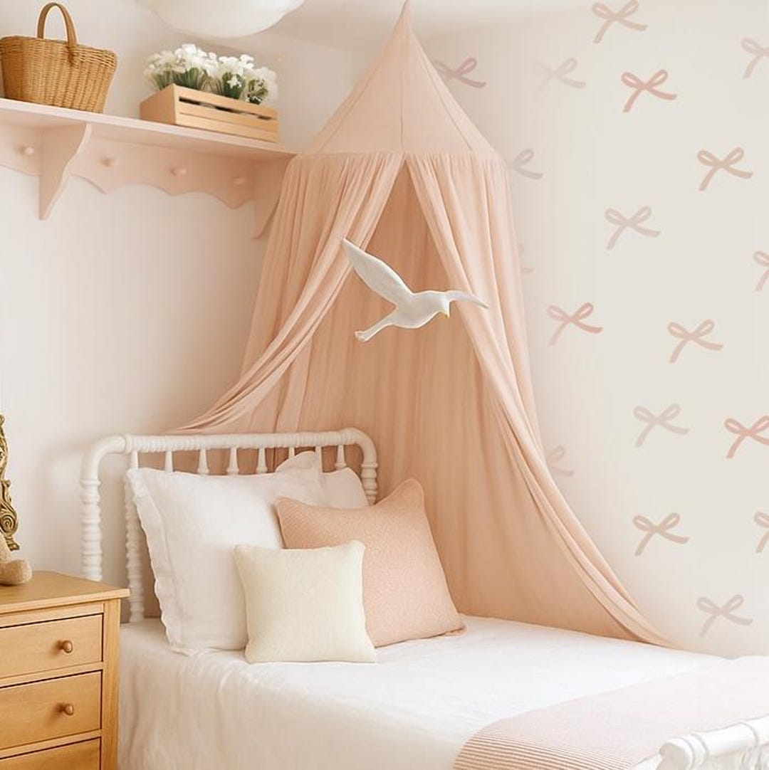 Bow Wall Decals - Vintage Wall Sticker, Bow Decor, Vintage Nursery ...