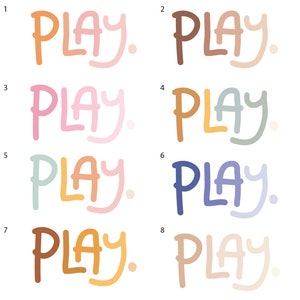 Play Wall Decals, Playroom Decor, Playroom Wall Stickers, Colourful ...