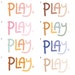 Play Wall Decals, Playroom Decor, Playroom Wall Stickers, Colourful ...