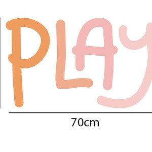 Play Wall Decals, Playroom Decor, Playroom Wall Stickers, Colourful ...
