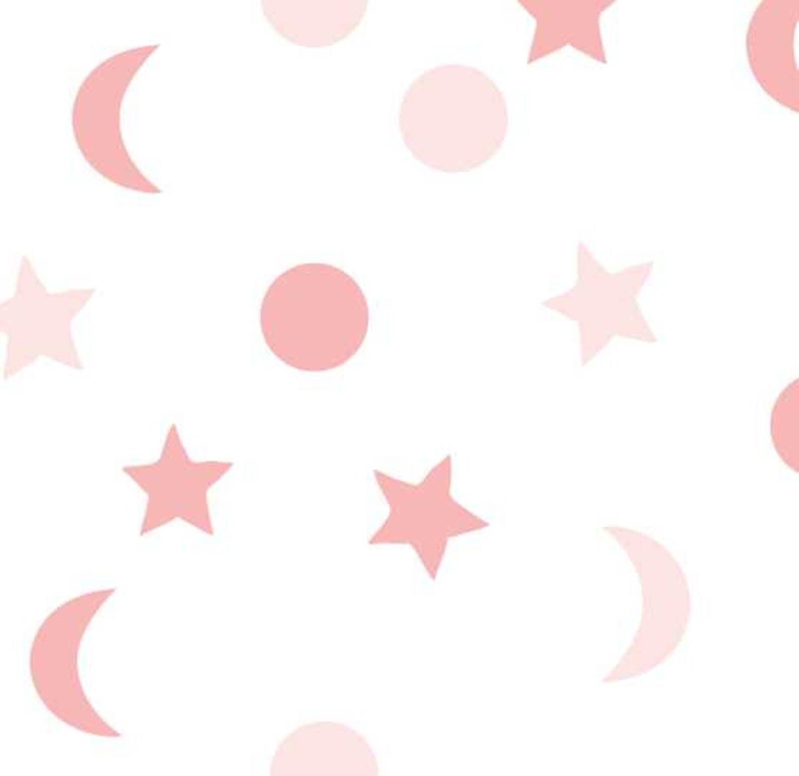Pink Stars and Moon Wall Decal - Etsy