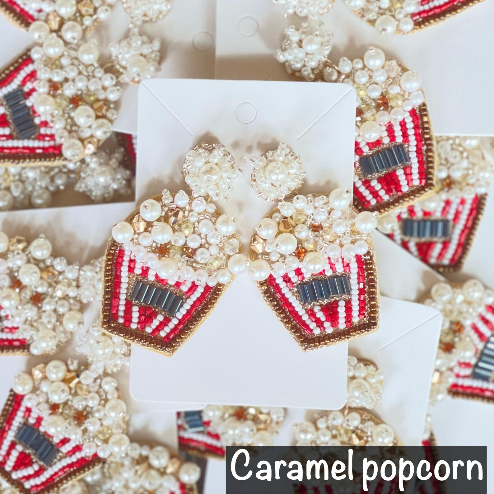 New in TWO Flavors Popcorn Earrings Movie Netflix Prime - Etsy