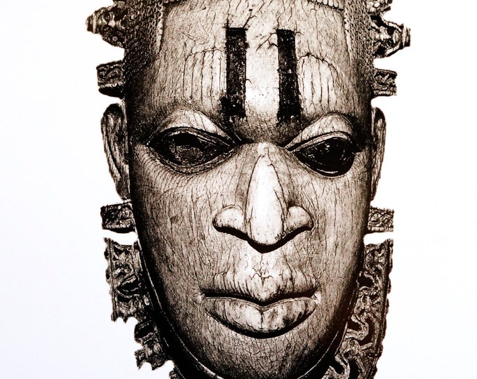 The Benin Mask, Giclee Print Greeting Cards, Blank Note Card, Ivory ...