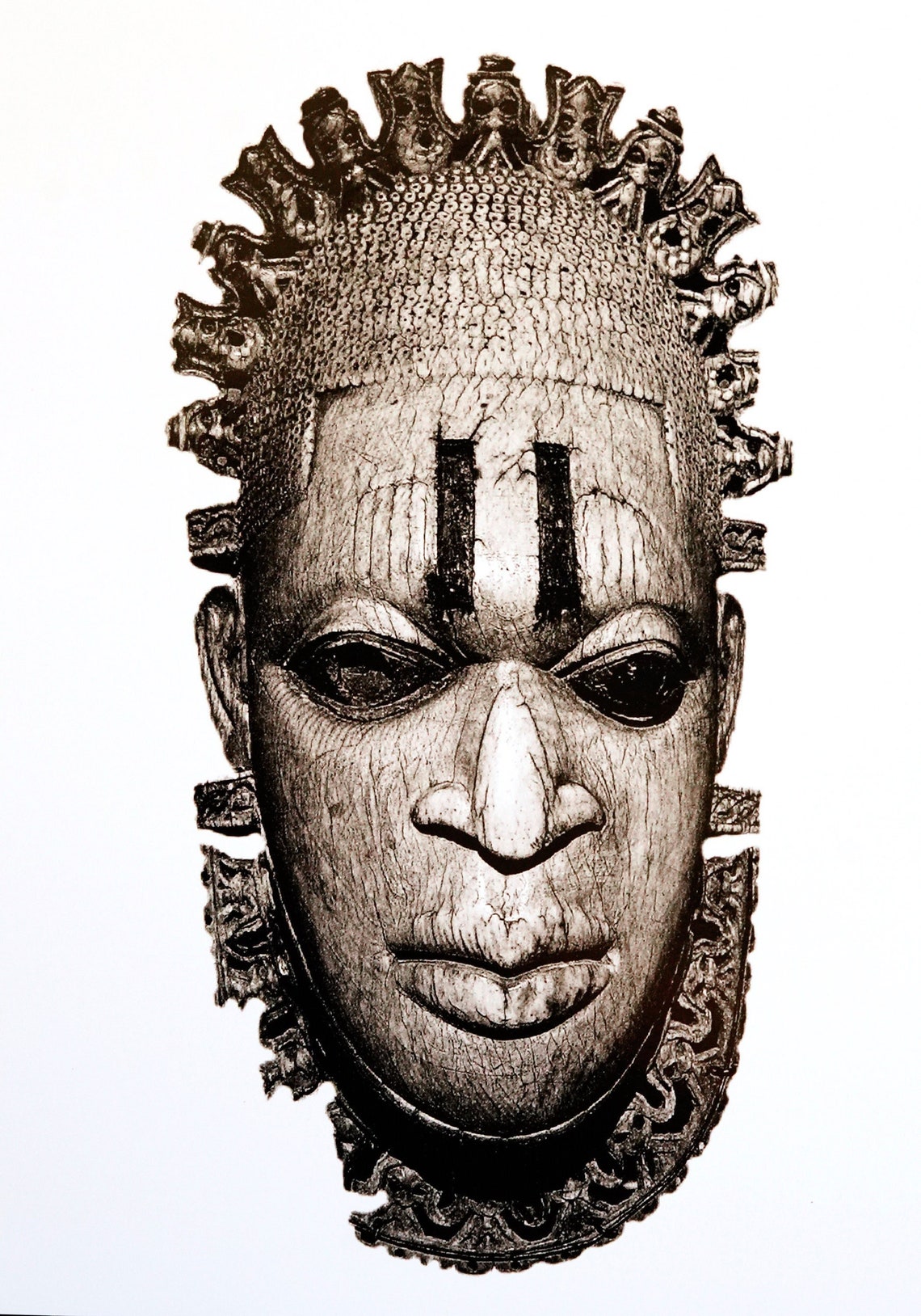 The Benin Mask, Giclee Print Greeting Cards, Blank Note Card, Ivory ...