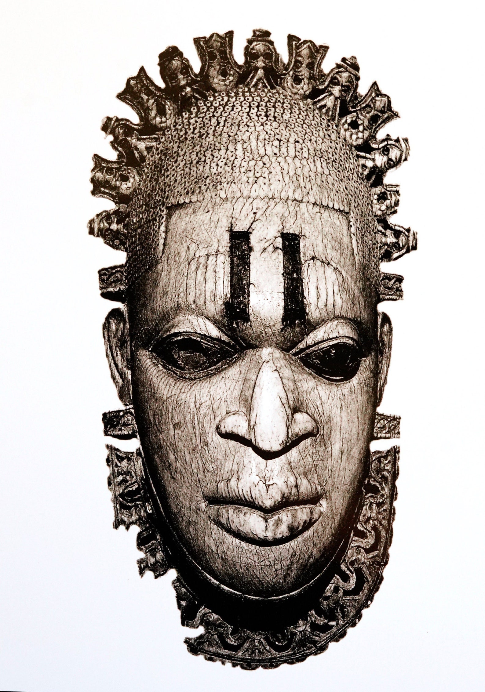 The Benin Mask, Giclee Print Greeting Cards, Blank Note Card, Ivory ...