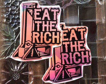 Eat the Rich Bumper Sticker | Etsy
