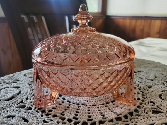 Vintage Imperial Glass Diamond Quilted Flat Diamond Pattern 3 | Etsy