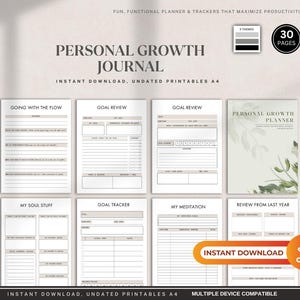 Personal Growth Journal, Inspirational Notebook, Self-discovery Diary ...